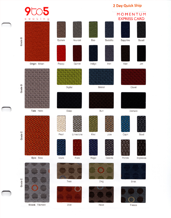 Explore All of Our Office Chair Fabrics | 9to5 Seating