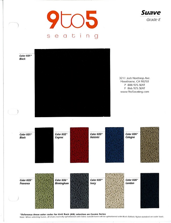 Fabric Card - 9to5 seating